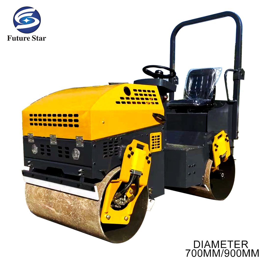 FutureStar Mesin Baby Roller Double Drum Pemadat Aspal Tanah Road Base ...