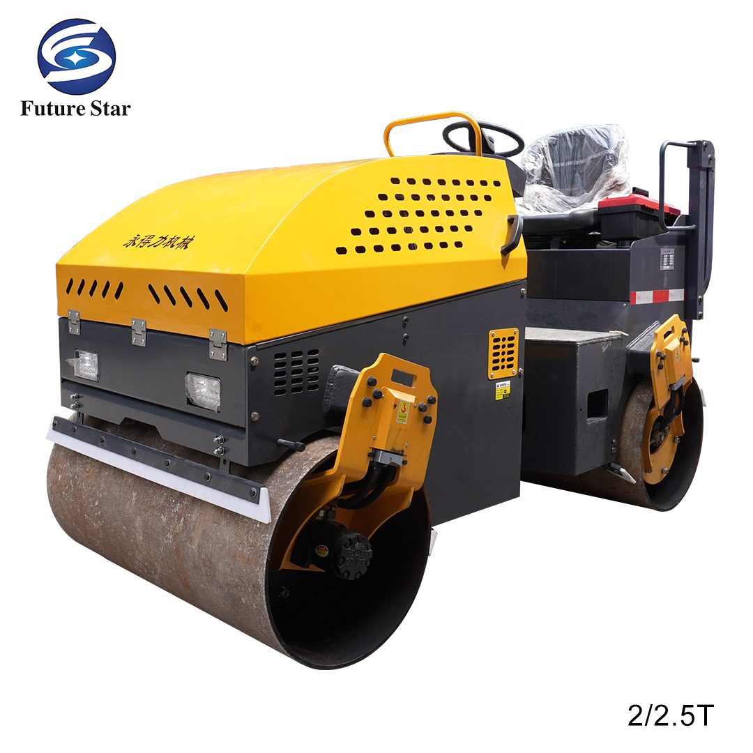 FutureStar Baby Roller Double Drum 2Ton/2.5Ton Asphalt Compactor Road ...