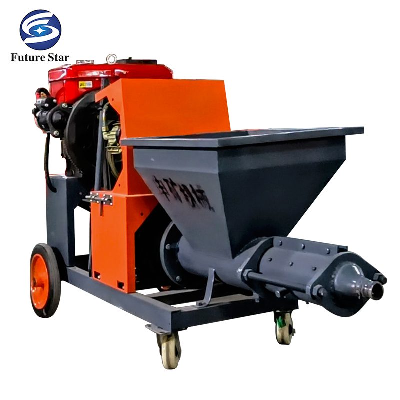 Wall Cement Plaster Spray Machine Diesel Engine Lepo Spray Plaster ...